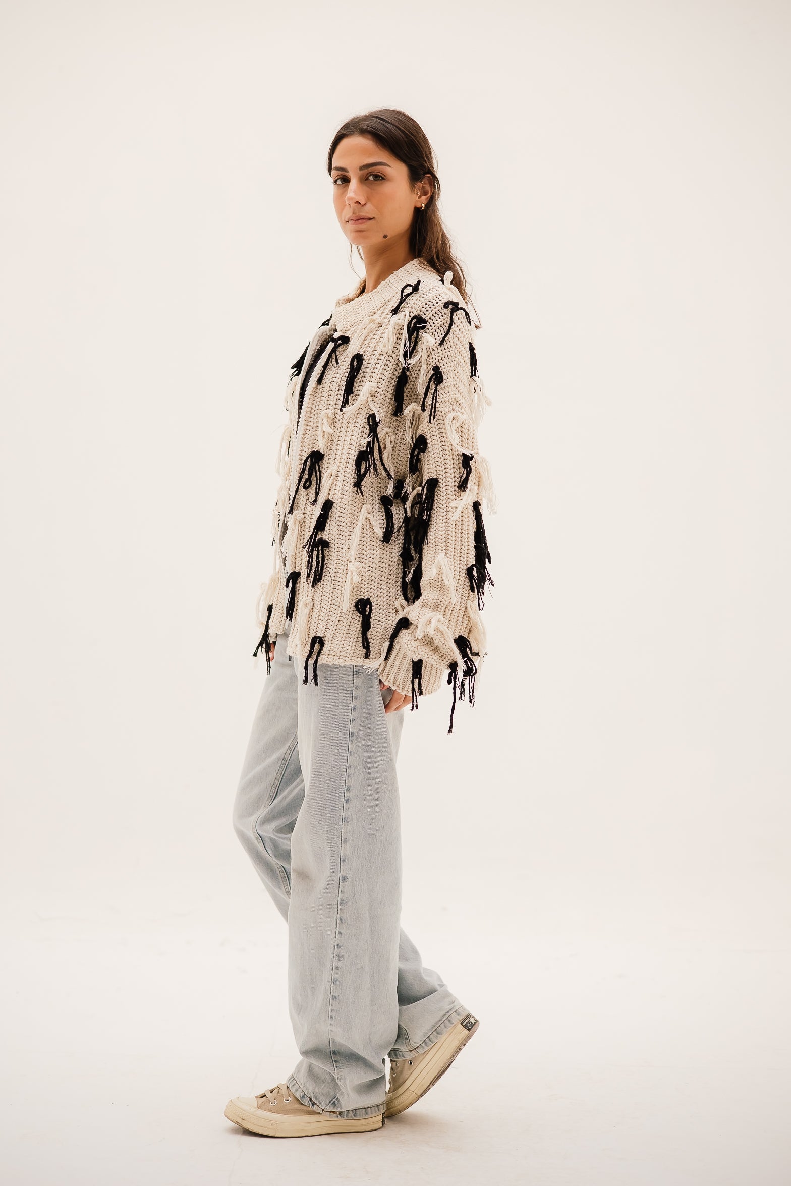 Knot & Loop jacket in Offwhite – Maison Taj